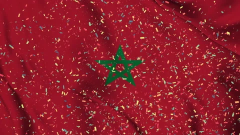 Morocco flag seamless animation with pap... | Stock Video | Pond5