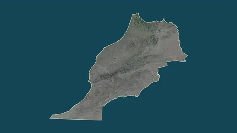 Morocco map - cartoon. Regions. Satellit... | Stock Video | Pond5