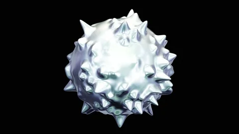 Morphing liquid metal spiky form looping... | Stock Video | Pond5