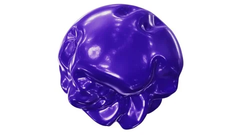 Morphing violet blue sphere looping 3D a... | Stock Video | Pond5
