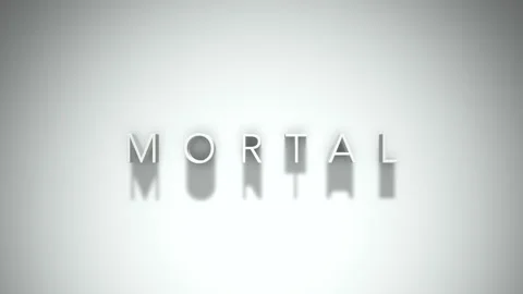 Mortal 3D title animation text with shad... | Stock Video | Pond5