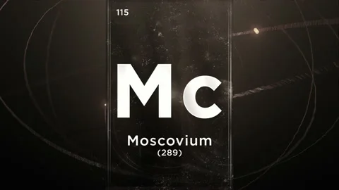 Moscovium (Mc) symbol chemical element o... | Stock Video | Pond5