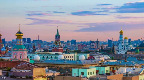 Moscow panorama. 4k timelapse. Aerial vi... | Stock Video | Pond5
