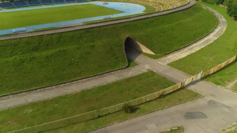 Mosir Stadium Pila Stadion Aerial View P... | Stock Video | Pond5