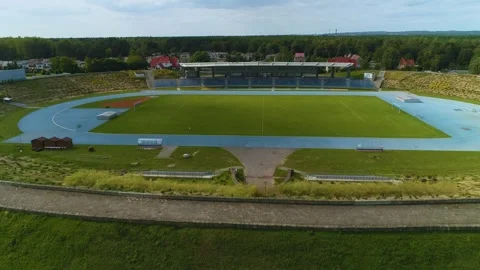 Mosir Stadium Pila Stadion Aerial View P... | Stock Video | Pond5