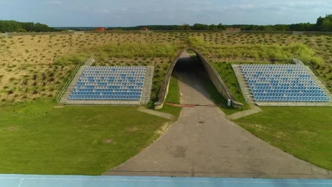 Mosir Stadium Pila Stadion Aerial View P... | Stock Video | Pond5