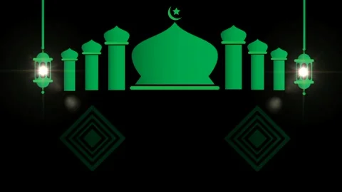 Mosque and lamp background animation | Stock Video | Pond5