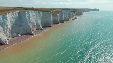 The most beautiful cliffs in England wit... | Stock Video | Pond5