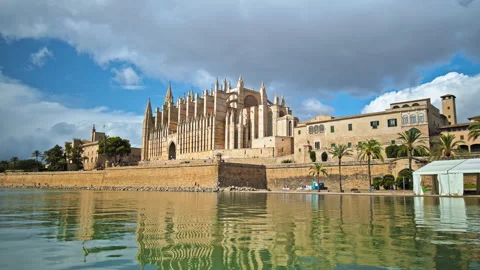 Most iconic landmark in Majorca - Catedr... | Stock Video | Pond5