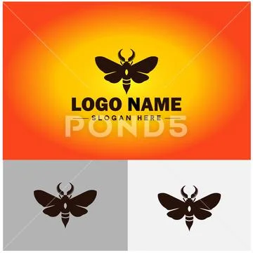 Moth insect logo vector art icon graphics for business brand icon Moth ...