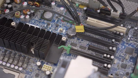 Mother Board of a Workstation Computer w... | Stock Video | Pond5