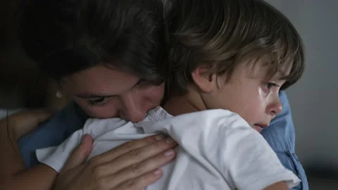 People Crying And Hugging