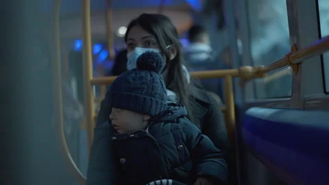 Mother riding bus with baby infant on la... | Stock Video | Pond5