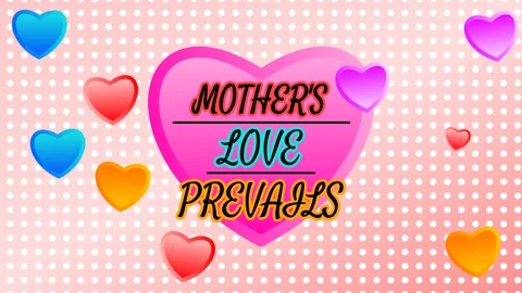 mothers love prevails quote in big pink ... | Stock Video | Pond5