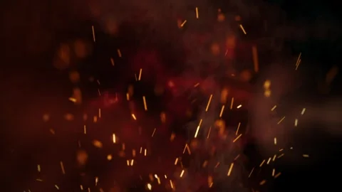 Motion and fly particles on cinematic ba... | Stock Video | Pond5