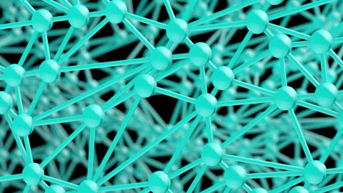 Motion of the blue atomic lattice with a... | Stock Video | Pond5