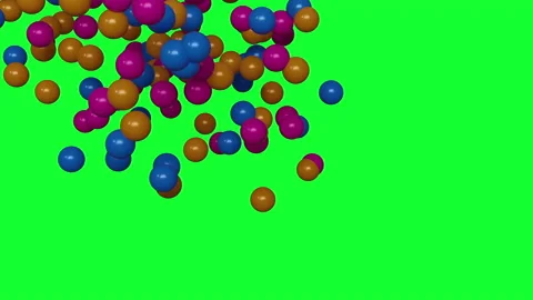 motion of colorful animated spheres - 3d... | Stock Video | Pond5