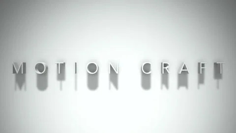 motion craft 3D title animation white te... | Stock Video | Pond5