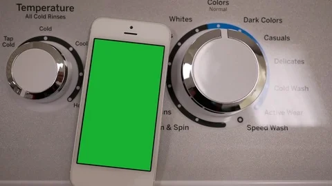 Motion of display washer machine and gre... | Stock Video | Pond5