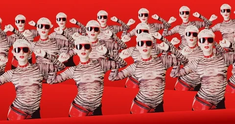 Motion gif design. Girl in fashionable c... | Stock Video | Pond5