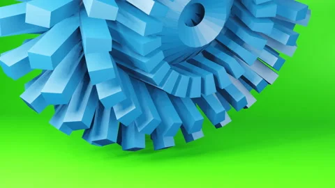 Motion graphics abstract wheel 3d shape ... | Stock Video | Pond5