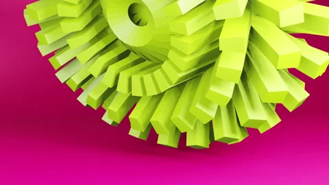 Motion graphics abstract wheel 3d shape ... | Stock Video | Pond5