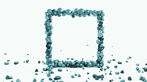 Motion graphics, animated square frame b... | Stock Video | Pond5