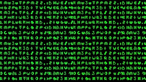 Motion graphics featuring lines of alien... | Stock Video | Pond5