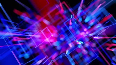 Motion graphics, sci-fi bg with flow of ... | Stock Video | Pond5