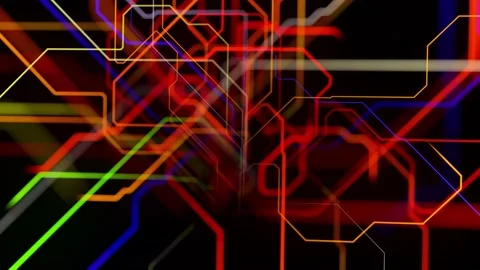 Motion graphics, sci fi bg with stream o... | Stock Video | Pond5