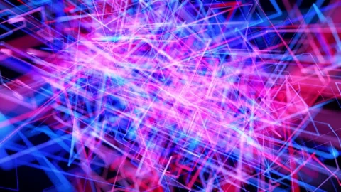 Motion graphics, sci-fi bg with flow of ... | Stock Video | Pond5