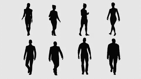 motion graphics set of people walking in... | Stock Video | Pond5
