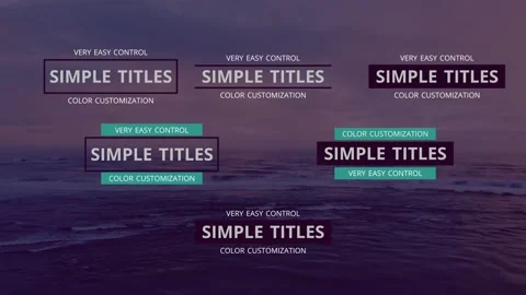 The motion graphics "Simple titles" template ~ After Effects #133419501