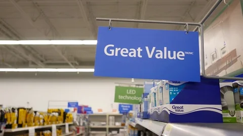 Motion of great value sign on new smart ... | Stock Video | Pond5