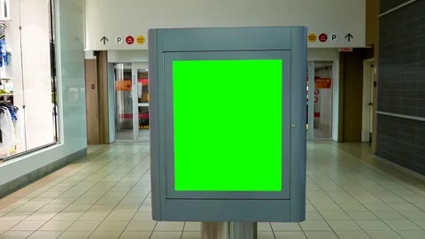 Motion of green billboard for your ad in... | Stock Video | Pond5
