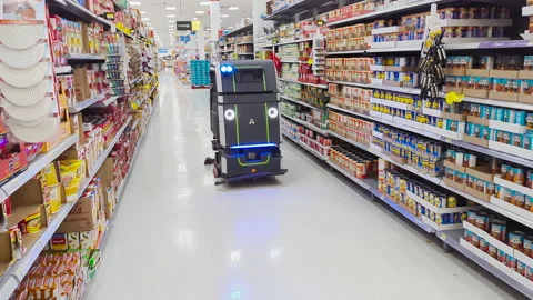 The motion of the Neo autonomous floor-c... | Stock Video | Pond5