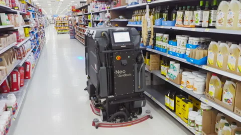 The motion of the Neo autonomous floor-c... | Stock Video | Pond5
