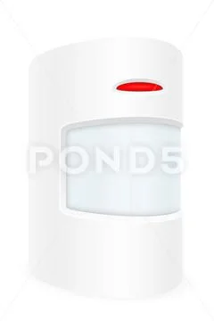 Motion sensor home security system vector illustration: Graphic #116986129