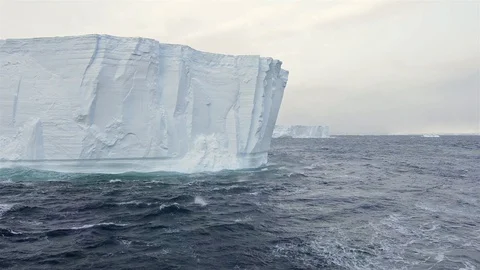 Motion of a tabular iceberg face in Iceb... | Stock Video | Pond5