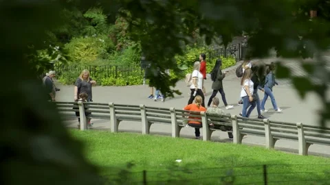 Motion tracking shot People walking at C... | Stock Video | Pond5