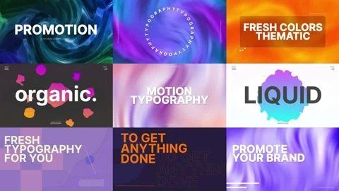 Motion Typography Slides ~ After Effects Project #208512047