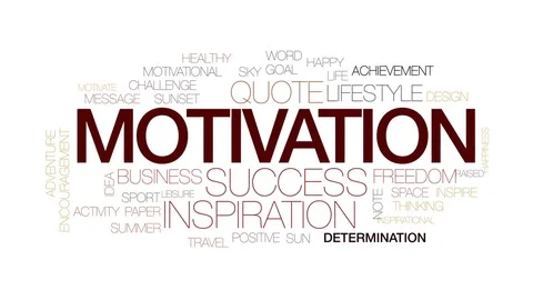 Motivation animated word cloud, text des... | Stock Video | Pond5