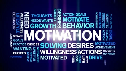Motivation animated word cloud,design an... | Stock Video | Pond5