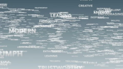 Motivation Words Flying in the Sky. Movi... | Stock Video | Pond5