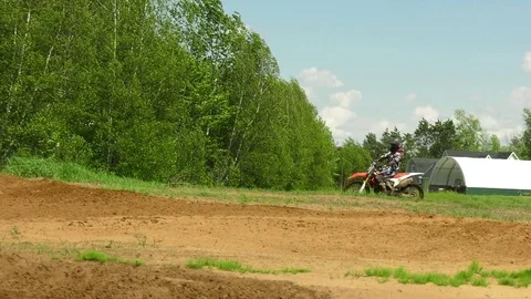 motocross rider super fast corner 4k | Stock Video | Pond5