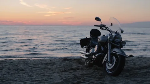 Motorcycle Beach Stock Video Footage | Royalty Free Motorcycle Beach ...