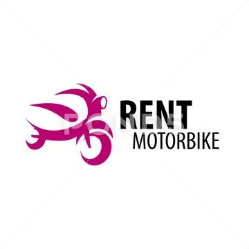 Motorcycle logo for rent. Vector illustration on white background ...