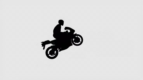 Motorcycle Stunt Rider animation with tr... | Stock Video | Pond5