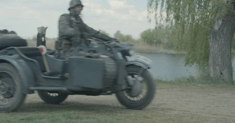 motorized German soldiers in battle duri... | Stock Video | Pond5