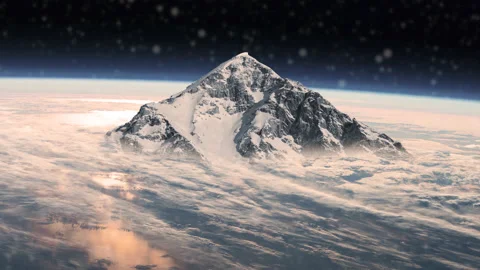 Mount Everest From Space. 3d Animation | Stock Video | Pond5
